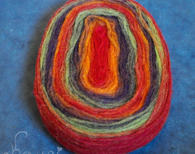 KAUNI Self Striping Pencil Roving, Spinning or Felting Fiber, Gradient ...