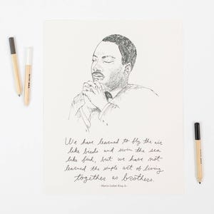 MLK Jr. Art Print 8x10 - Etsy