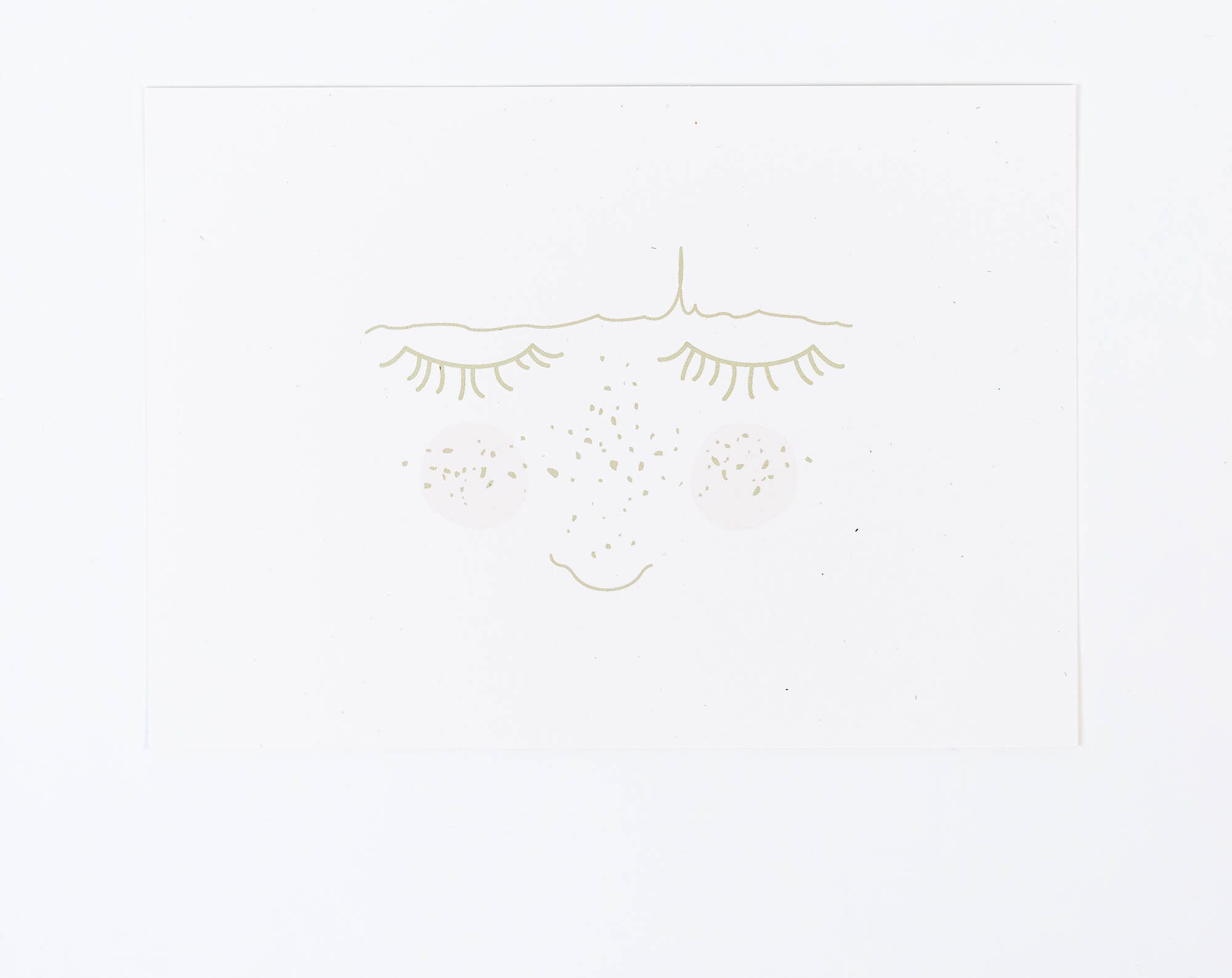 Freckle Face Lady Art Print 5x7 - Etsy