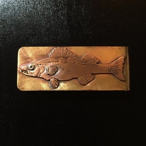 Hand Made Walleye Bronze Fish Money Clip - Etsy