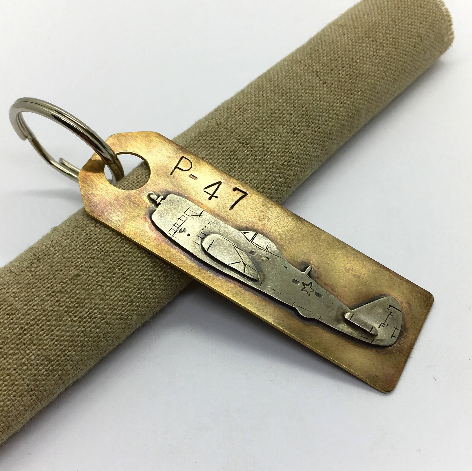 P-47 Thunderbolt Airplane Keychain Hand Made World War II Aircraft ...