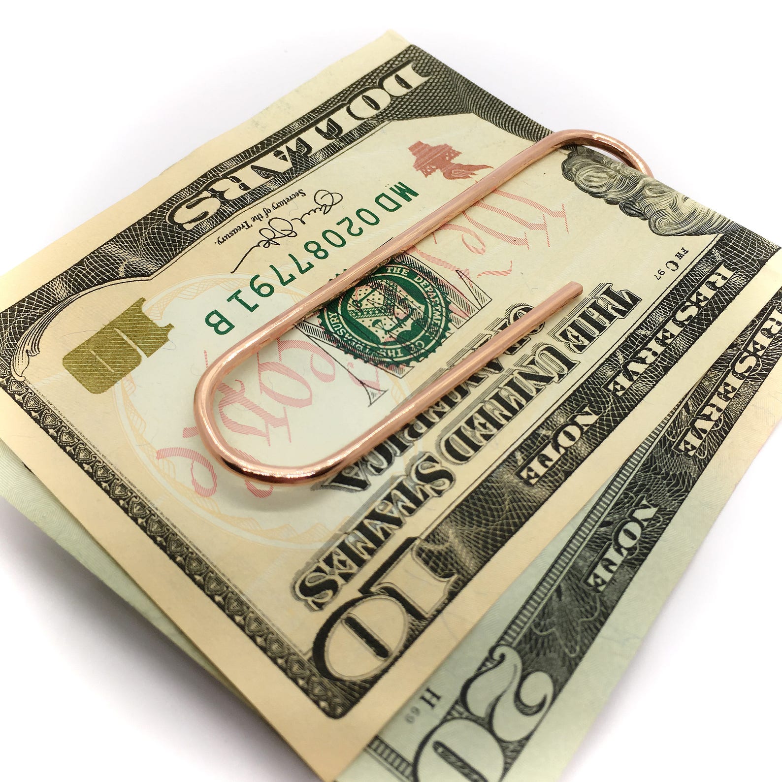 Minimalist Copper Paperclip Money Clip | Etsy