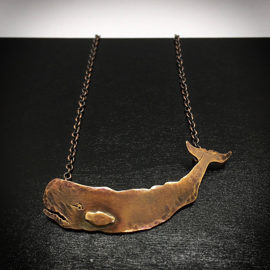 Sperm Whale Necklace Hand Made From Bronze and Copper - Etsy