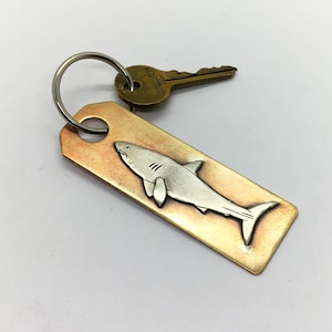 Great White Shark Key Chain - Etsy