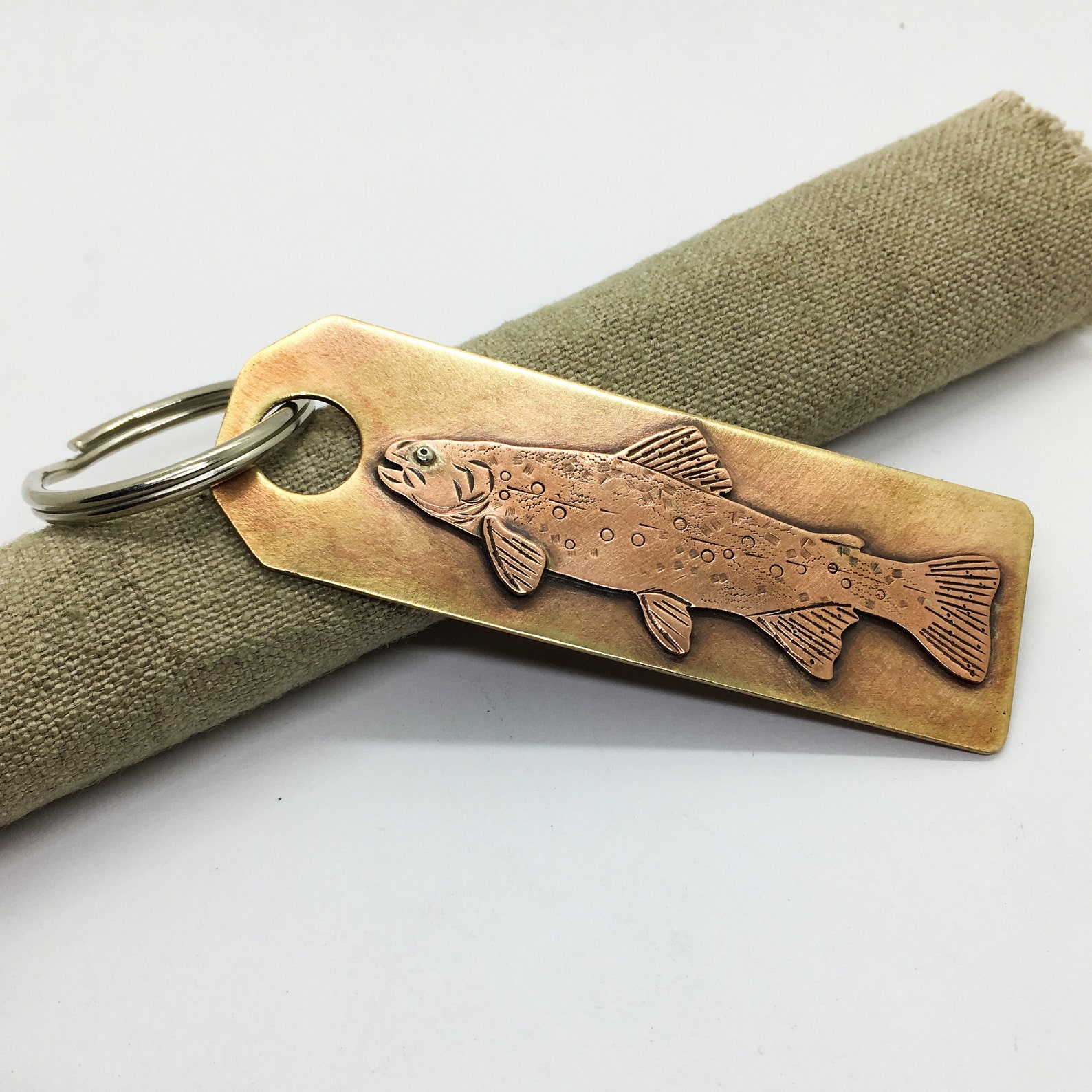 Brook Trout Key Chain Hand Made Fishing Gift - Etsy