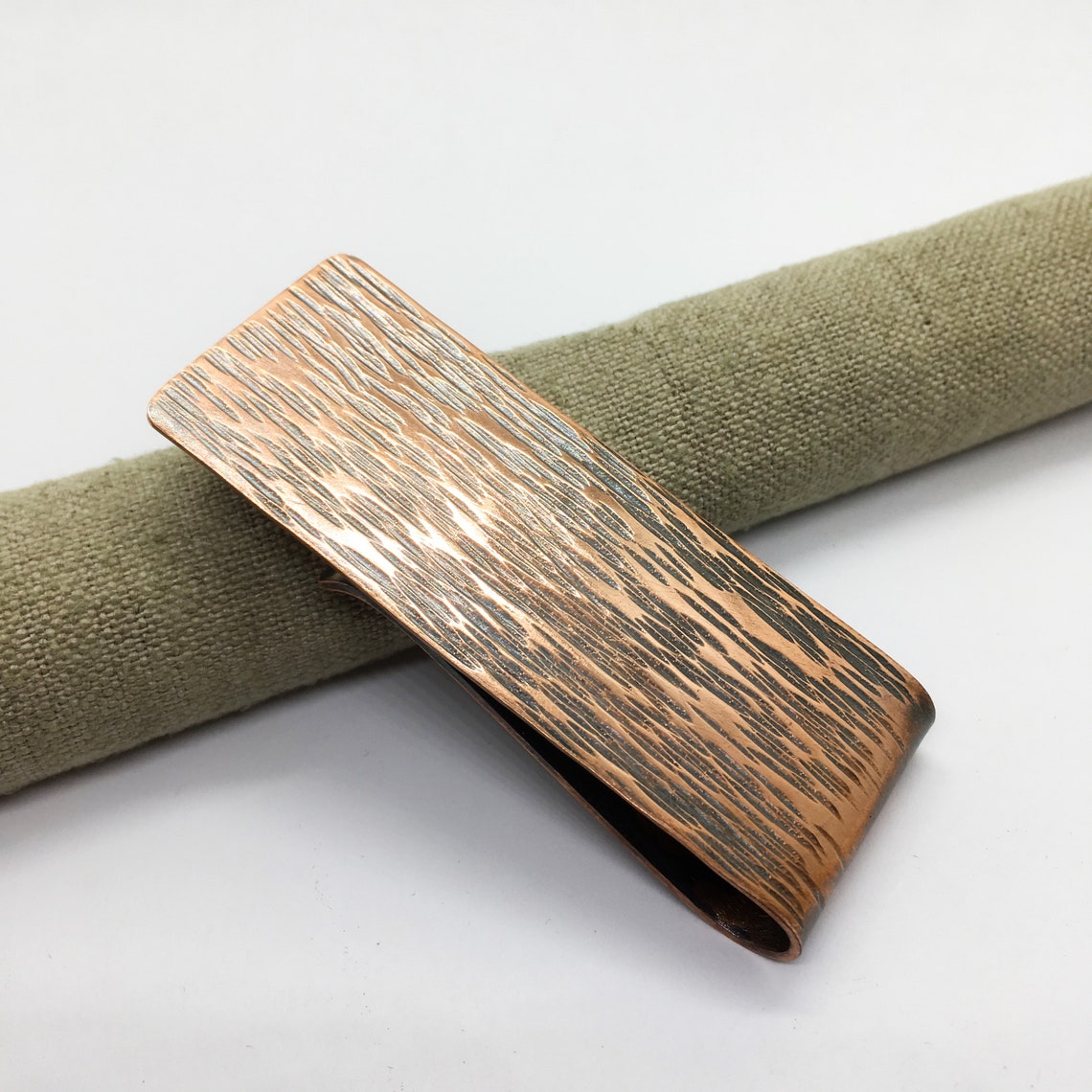 Copper Money Clip With Straight Hammered Texture - Etsy