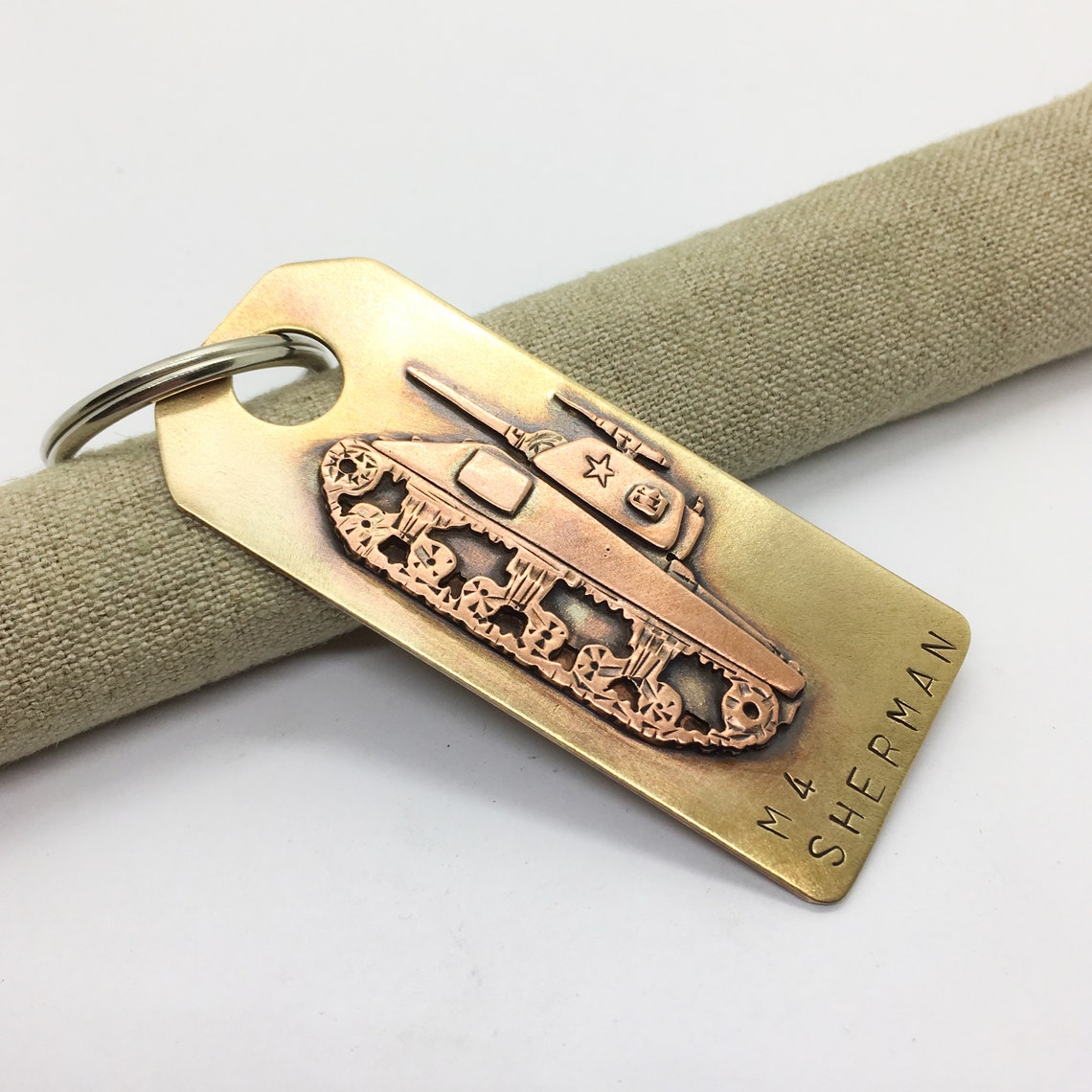 US Army M4 Sherman Tank Key Chain - Etsy