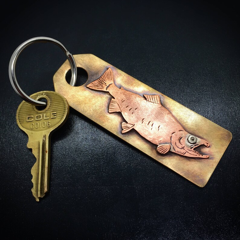 Sockeye Salmon Key Chain Hand Made Fishing Gift - Etsy