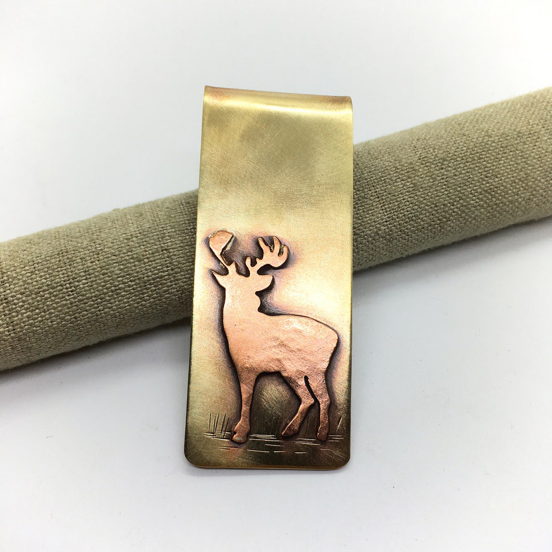 White Tail Deer Money Clip - Etsy