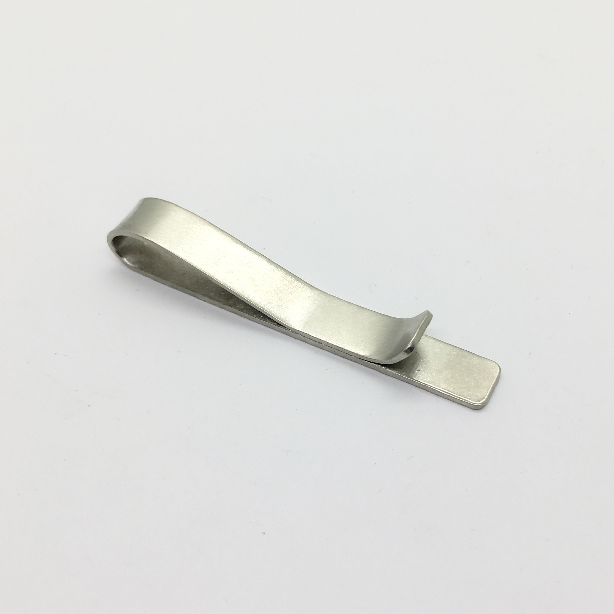 Nickel Silver Tie Clip With Cross Hatch Hammered Texture - Etsy