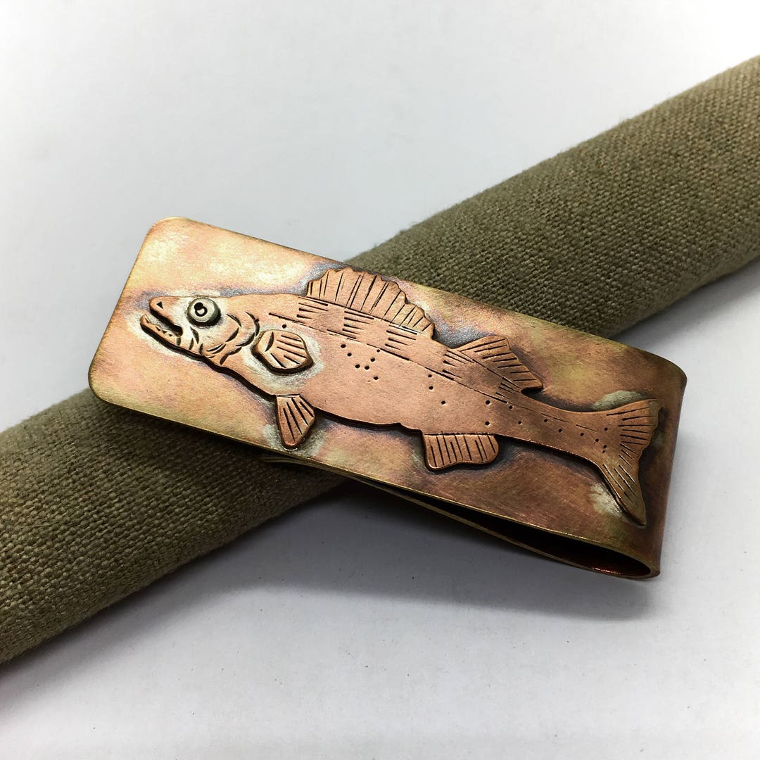 Hand Made Walleye Bronze Fish Money Clip - Etsy