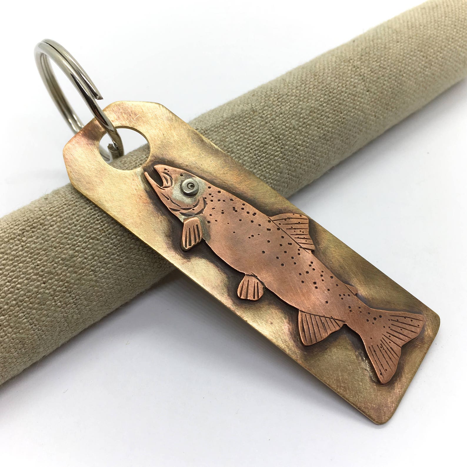 Rainbow Trout Key Chain Hand Made Fishing Gift - Etsy