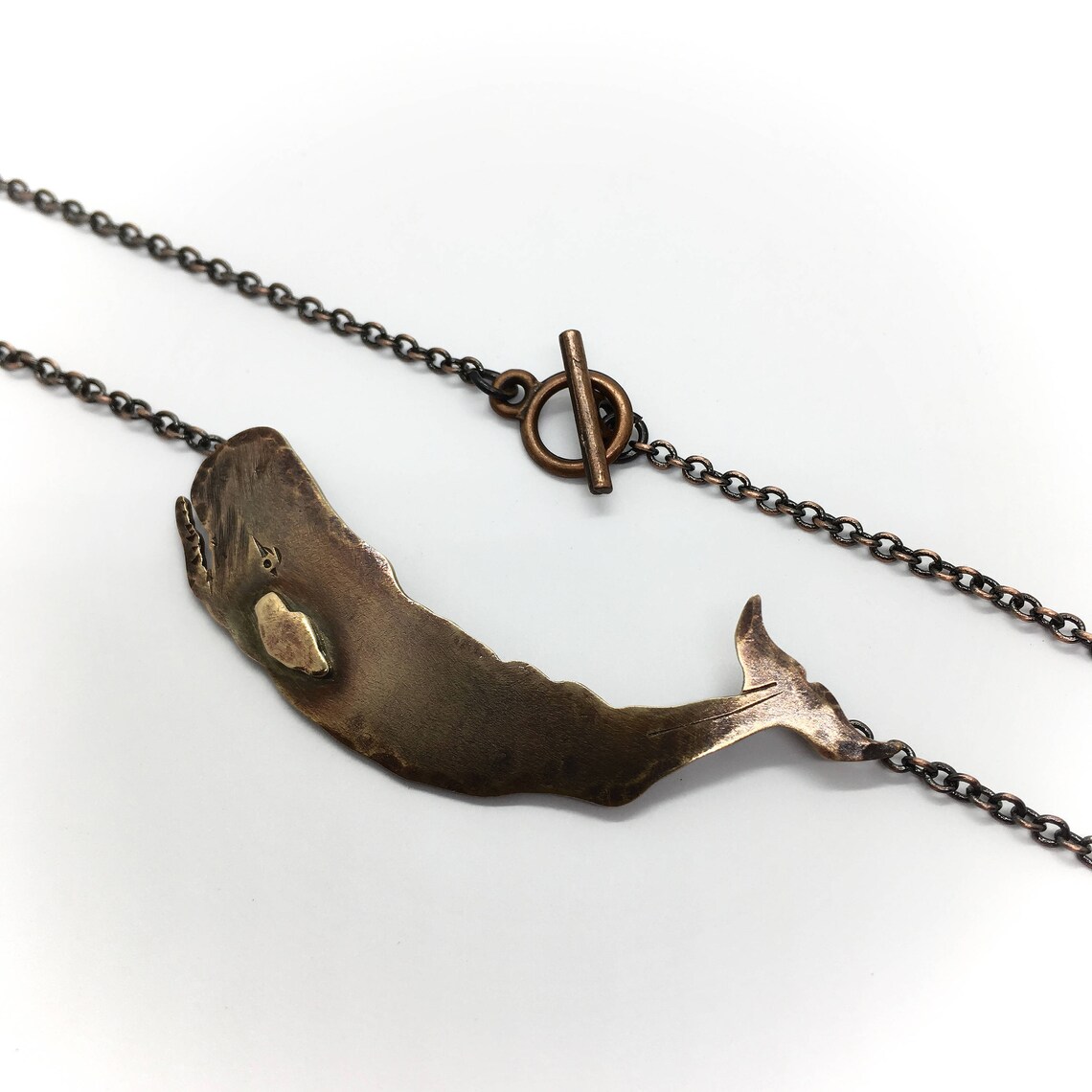 Sperm Whale Necklace Hand Made From Bronze and Copper - Etsy