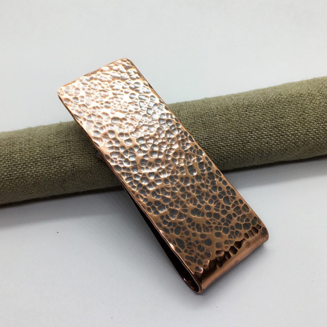 Copper Money Clip With Hammered Texture - Etsy