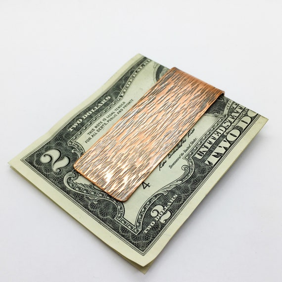 Copper Money Clip With Straight Hammered Texture - Etsy