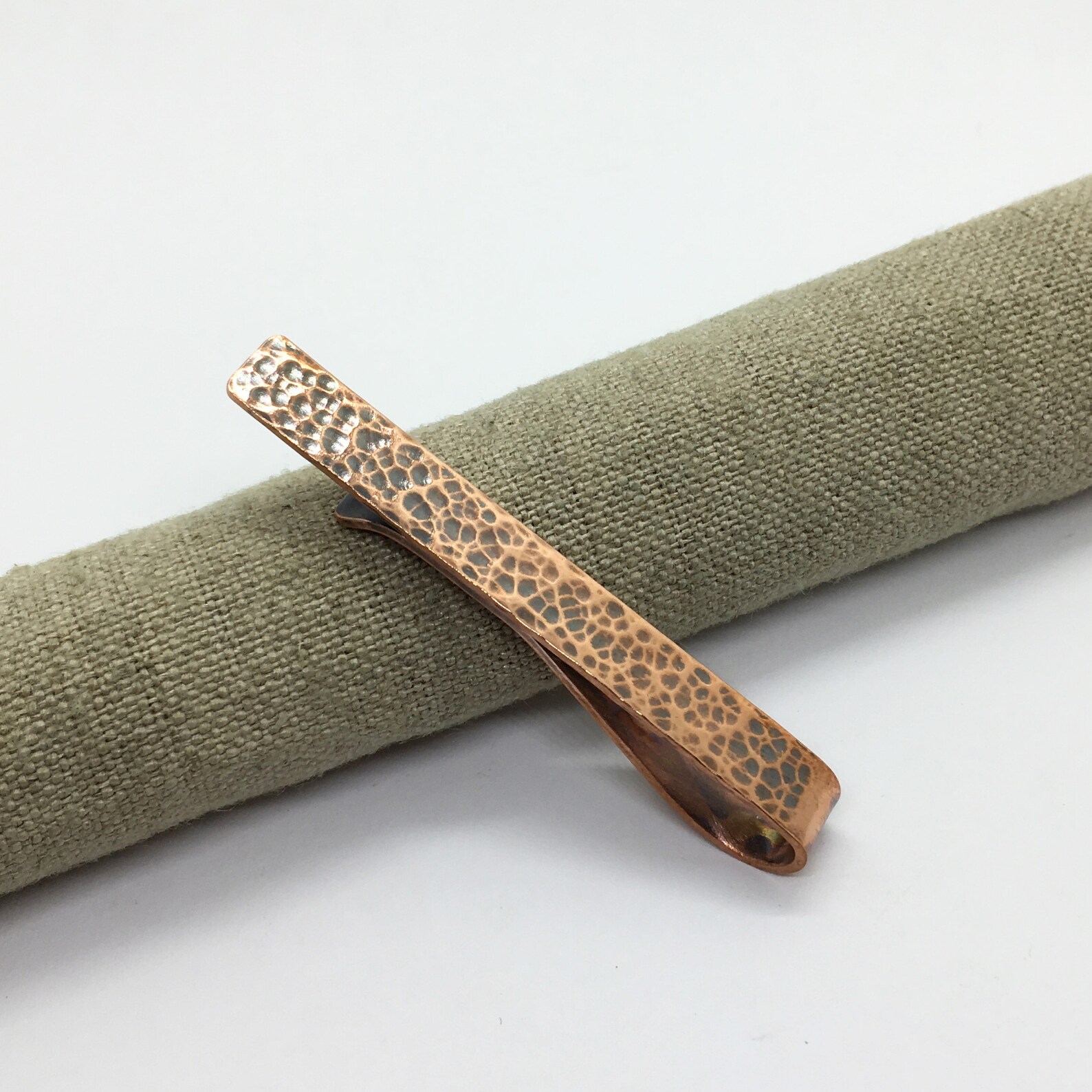 Hammered Copper Tie Clip - Etsy