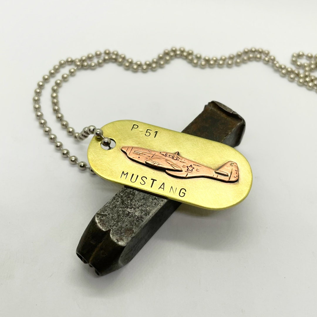 P-51 Mustang Dog Tag Necklace - Etsy