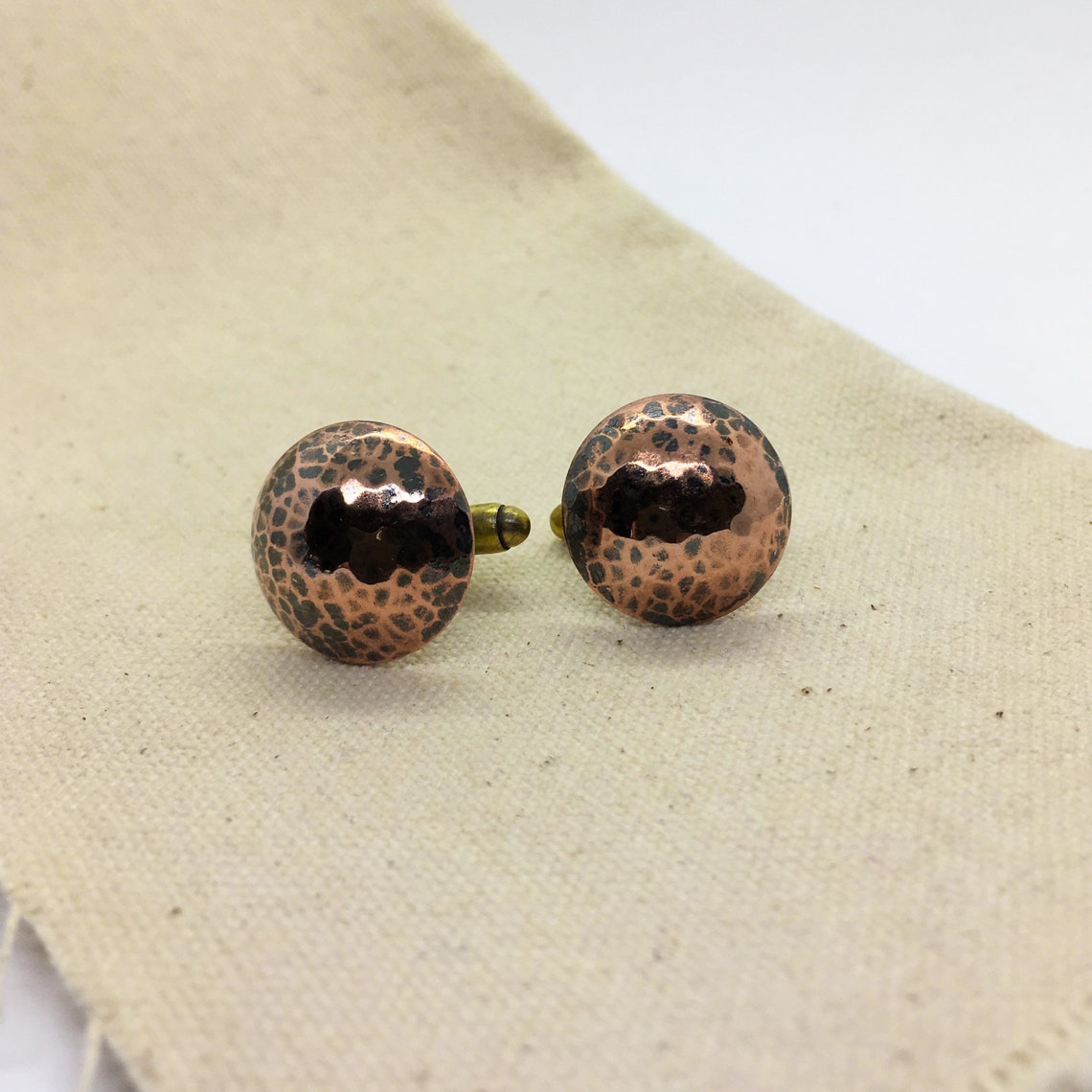 Hammered Copper Cuff Links - Etsy