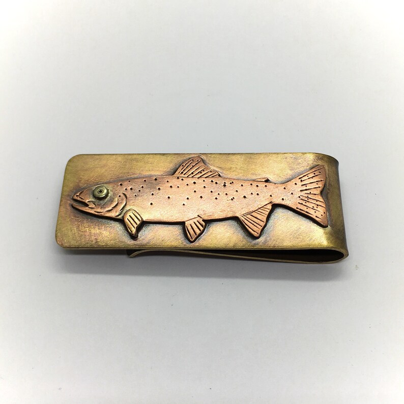 Rainbow Trout Hand Made Money Clip Fly Fishing Gift - Etsy