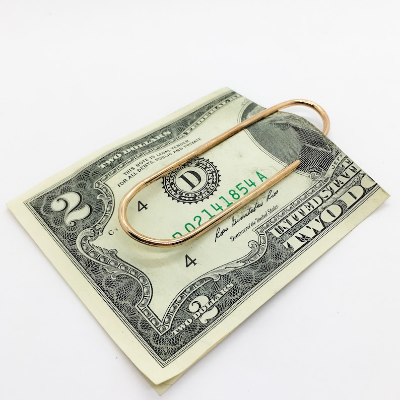 Bronze Paperclip Hand Made Money Clip - Etsy