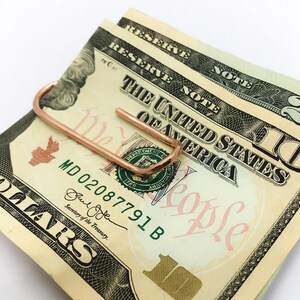 Minimalist Copper Paperclip Money Clip - Etsy