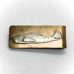 P-47 Money Clip World War Two Airplane Hand Made Money Clip - Etsy