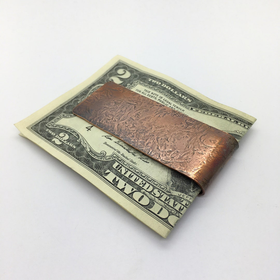 Copper Money Clip With Hammered Texture - Etsy