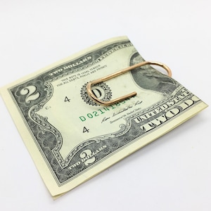 Bronze Paperclip Hand Made Money Clip - Etsy
