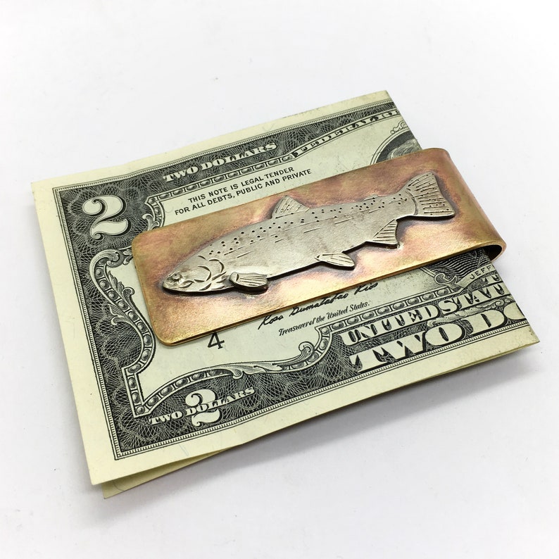 Steelhead Trout Hand Made Money Clip Mens Fishing Gift Rainbow - Etsy