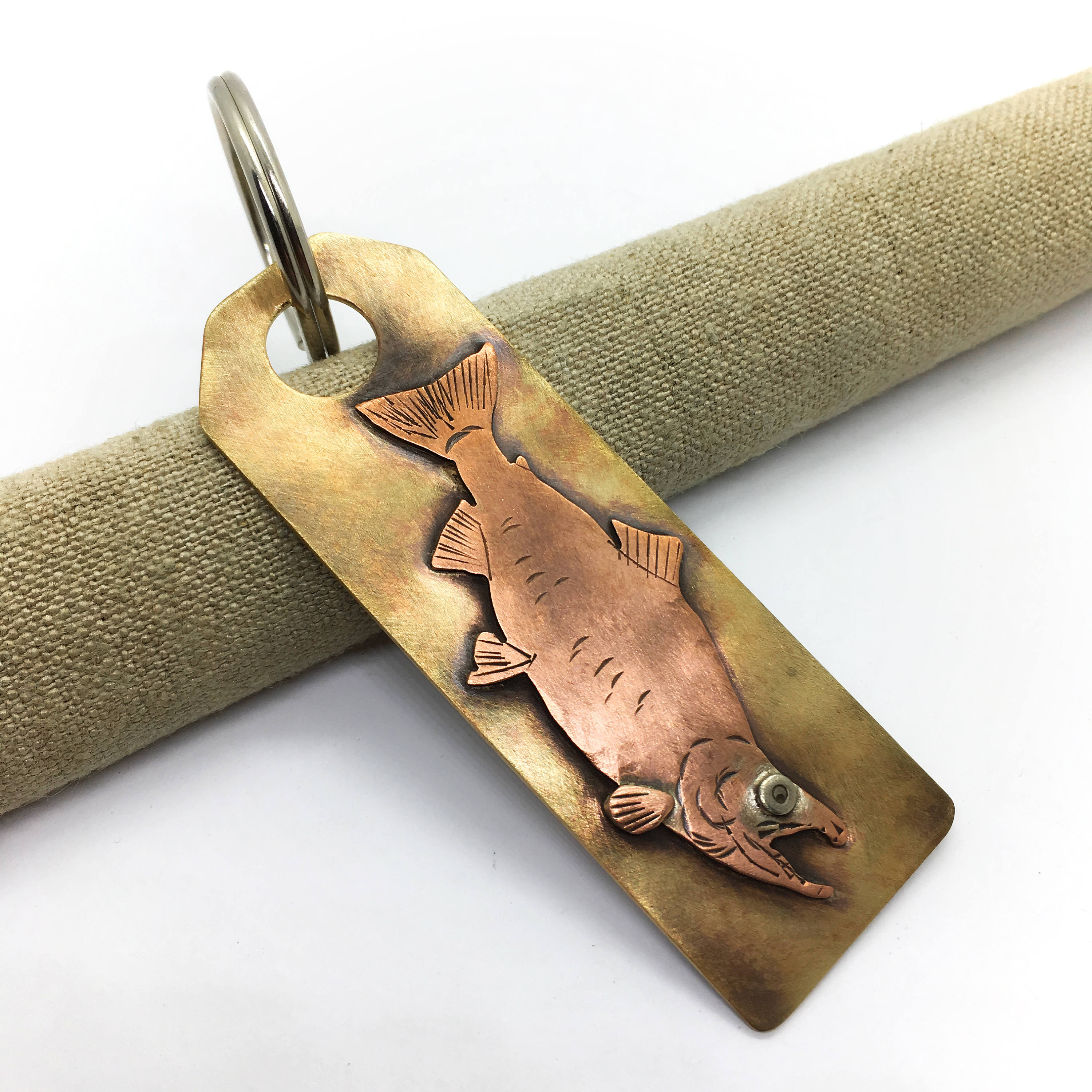 Sockeye Salmon Key Chain Hand Made Fishing Gift | Etsy