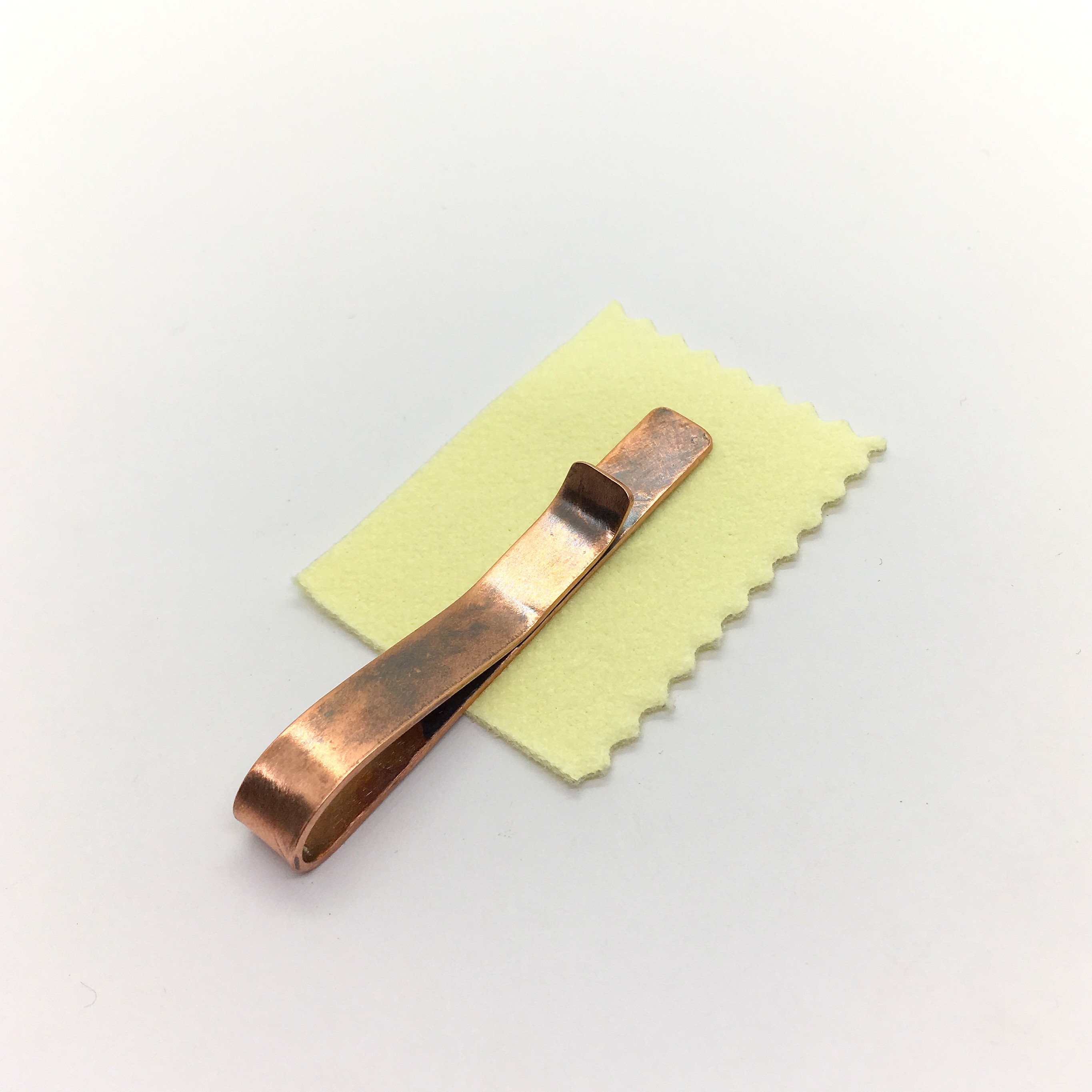Copper Tie Clip With Cross Hatch Hammered Texture - Etsy