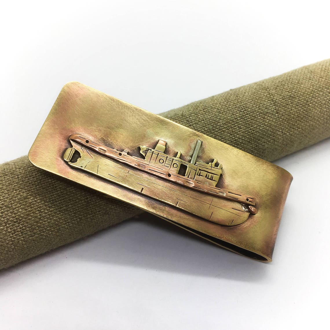 Tug Boat Money Clip Hand Made Brass and Copper Tug Boat - Etsy