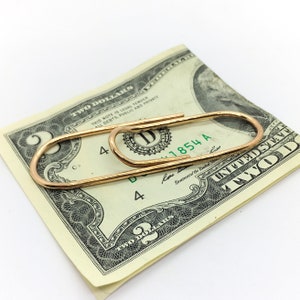 Bronze Paperclip Hand Made Money Clip - Etsy