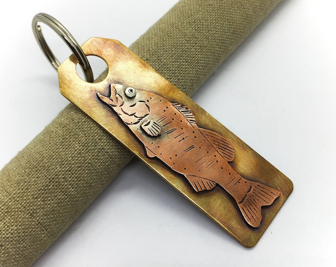 Smallmouth Bass Key Chain Wood Fisherman Gift for Bass Fishing ...