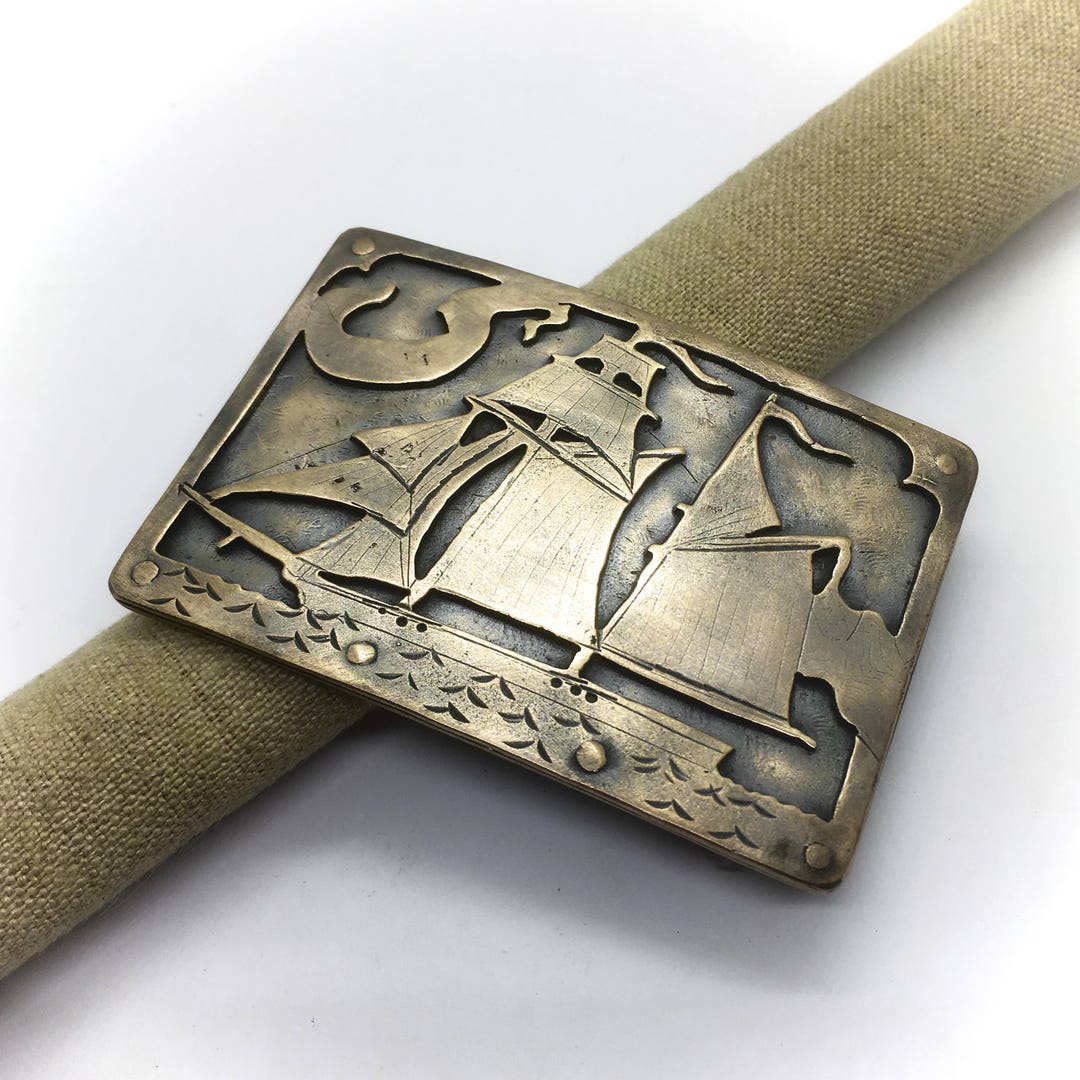 Baltimore Clipper Ship Belt Buckle Bronze Pirate Ship Buckle - Etsy