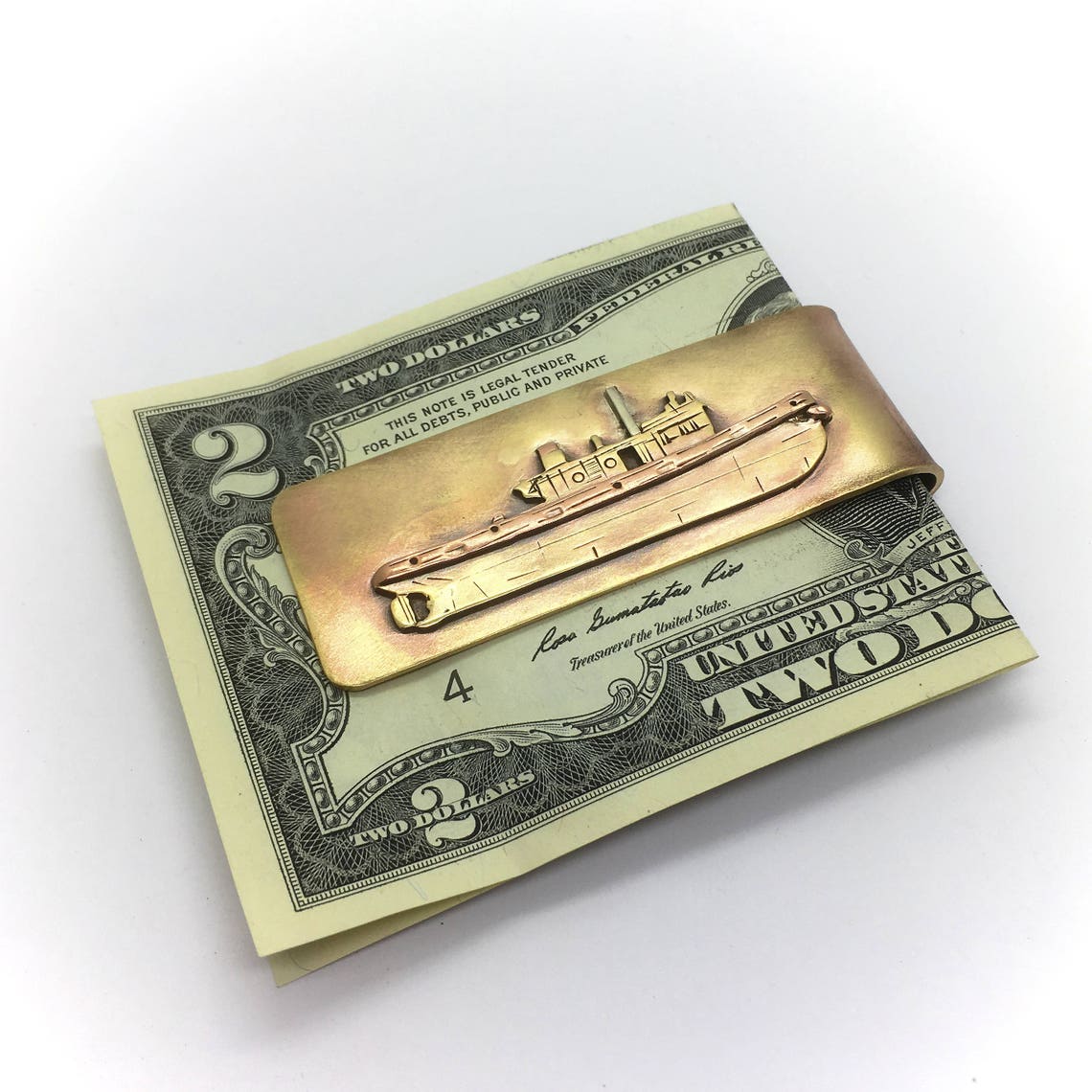 Tug Boat Money Clip Hand Made Brass and Copper Tug Boat - Etsy