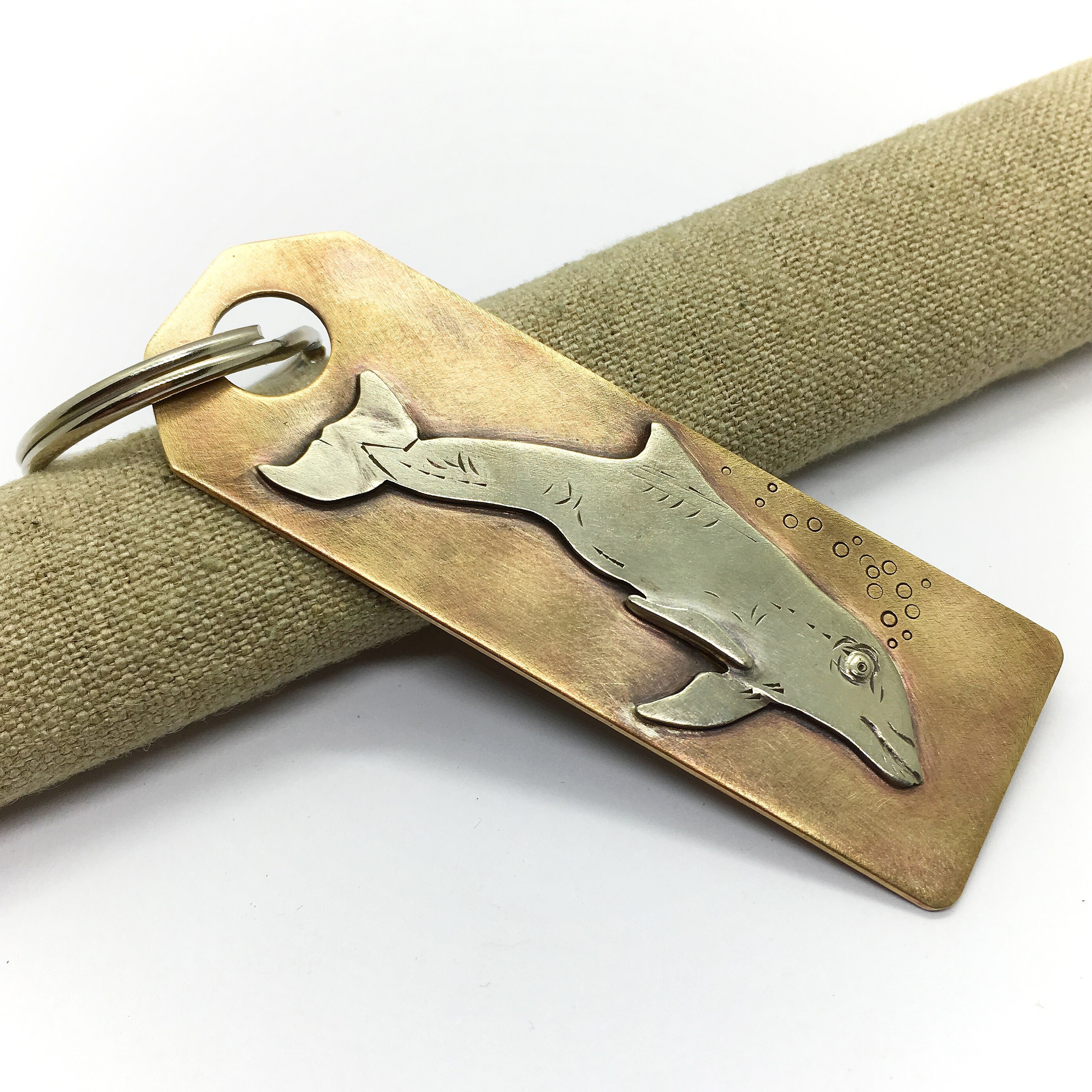 Dolphin keychain hand made bottlenose dolphin gift | Etsy