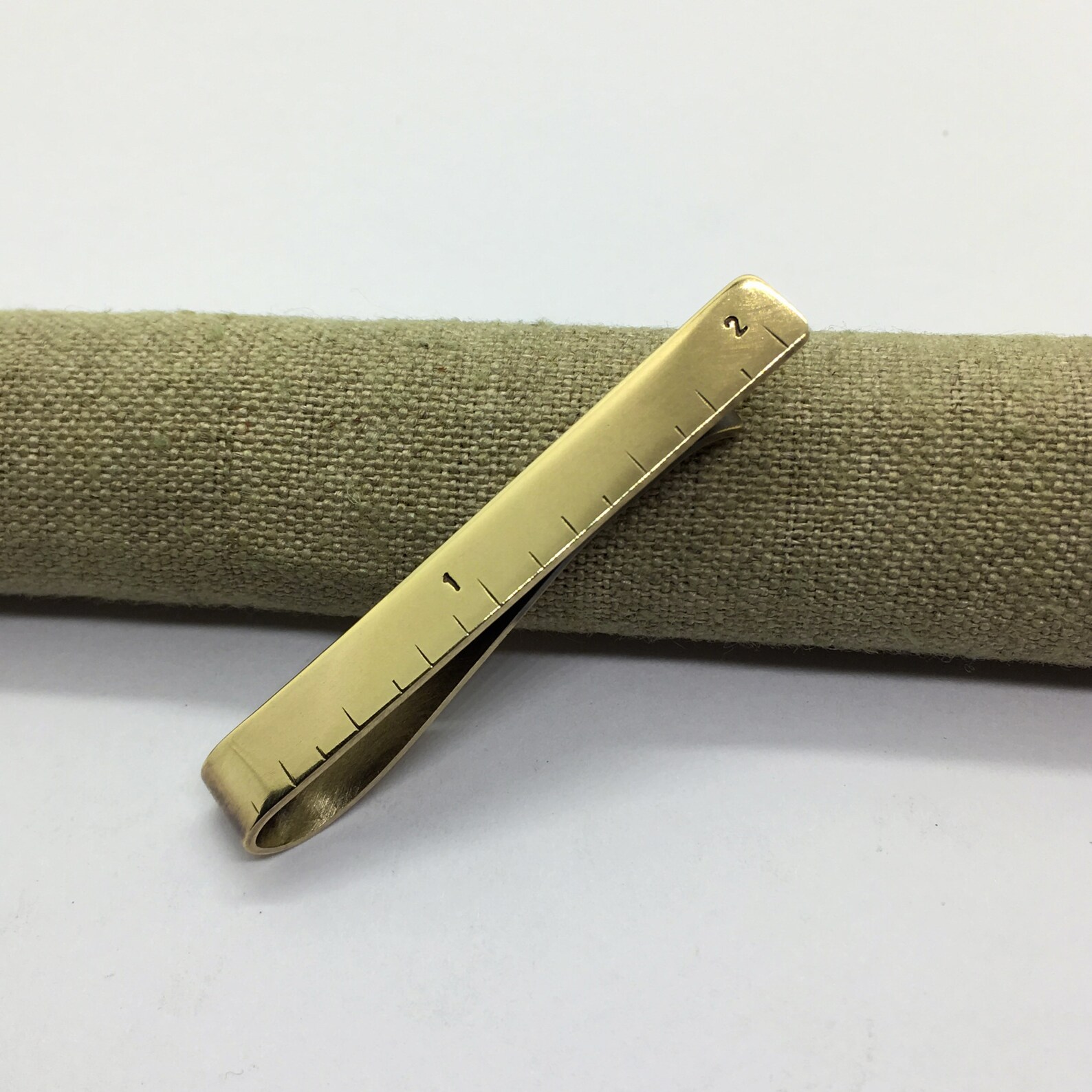 Gold Ruler Tie Clip Hand Made Tie Clip Men's Accessories - Etsy