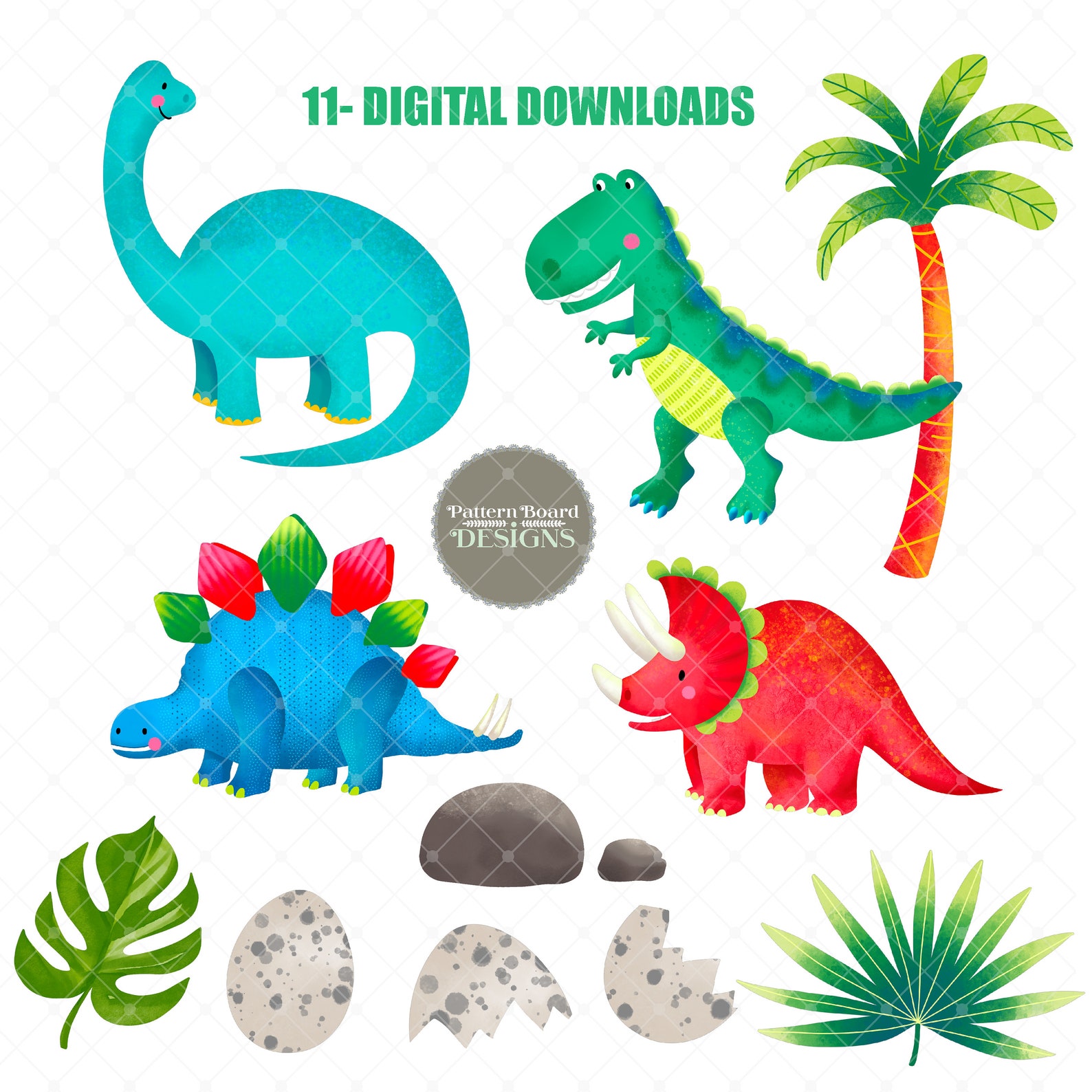DIGITAL Kids DINOSAUR PNG Clip Art - Etsy