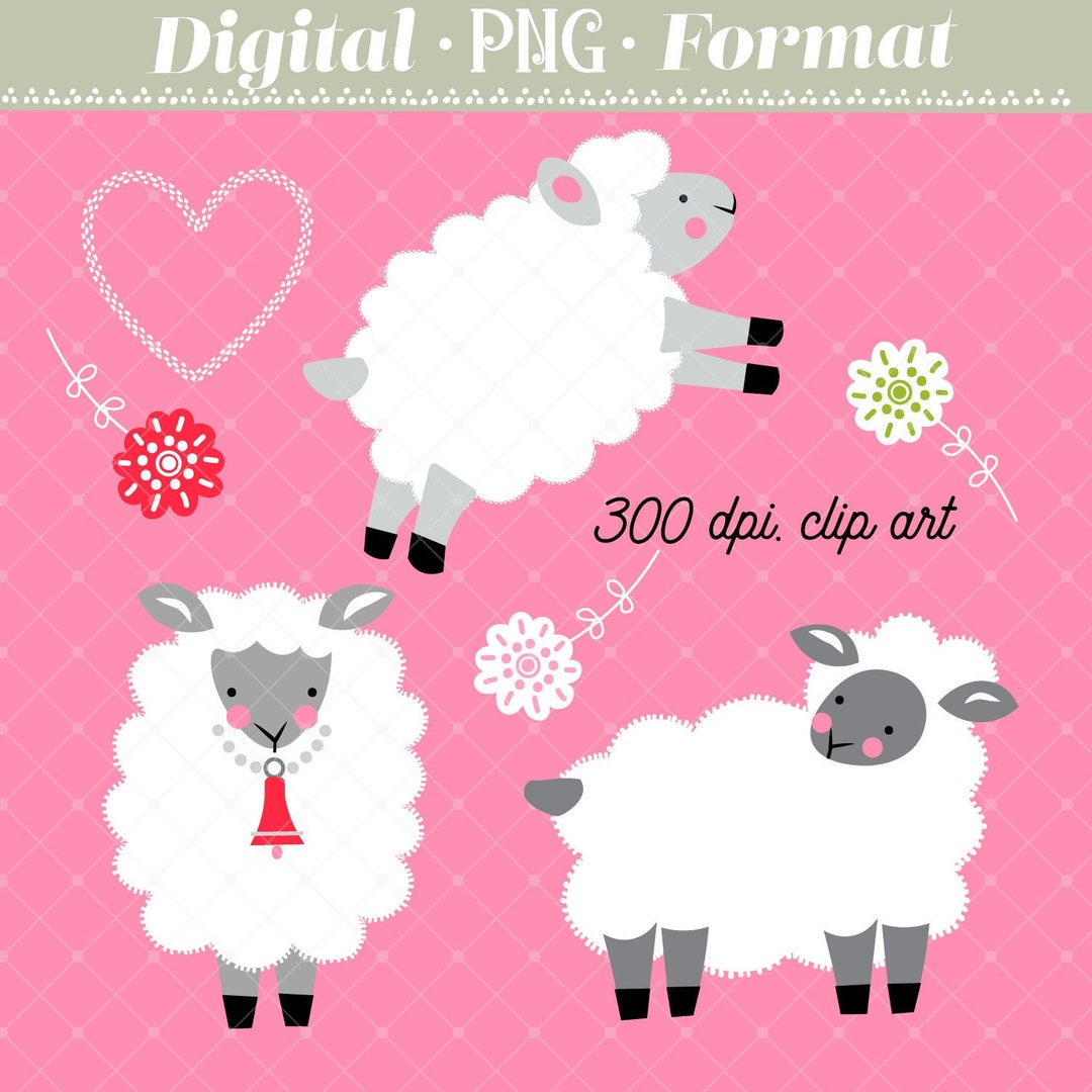 Digital Download SHEEP PNG. Clip Art Set - Etsy