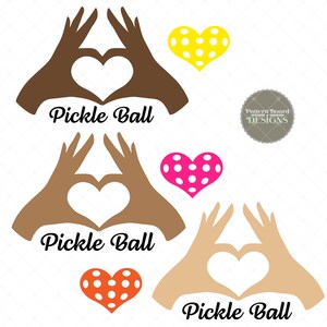 Pickleball Heart Hands DIGITAL DOWNLOAD Png.svg.eps Clip Art - Etsy