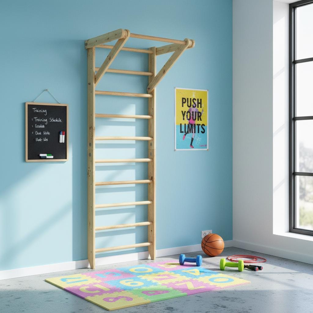 Heavy-duty Swedish Ladder/stall Bars With Pull up Bar - Etsy