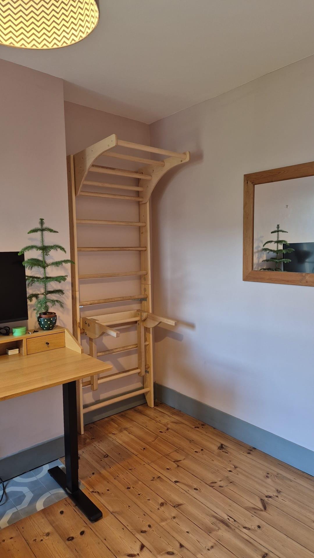 Wooden Wall Stall Bars With Pull-up & Dip Bar - Home Gym - Etsy
