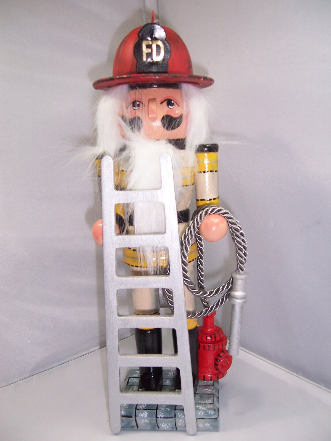 Fireman With Red Helmet Hand Painted Nutcracker - Etsy