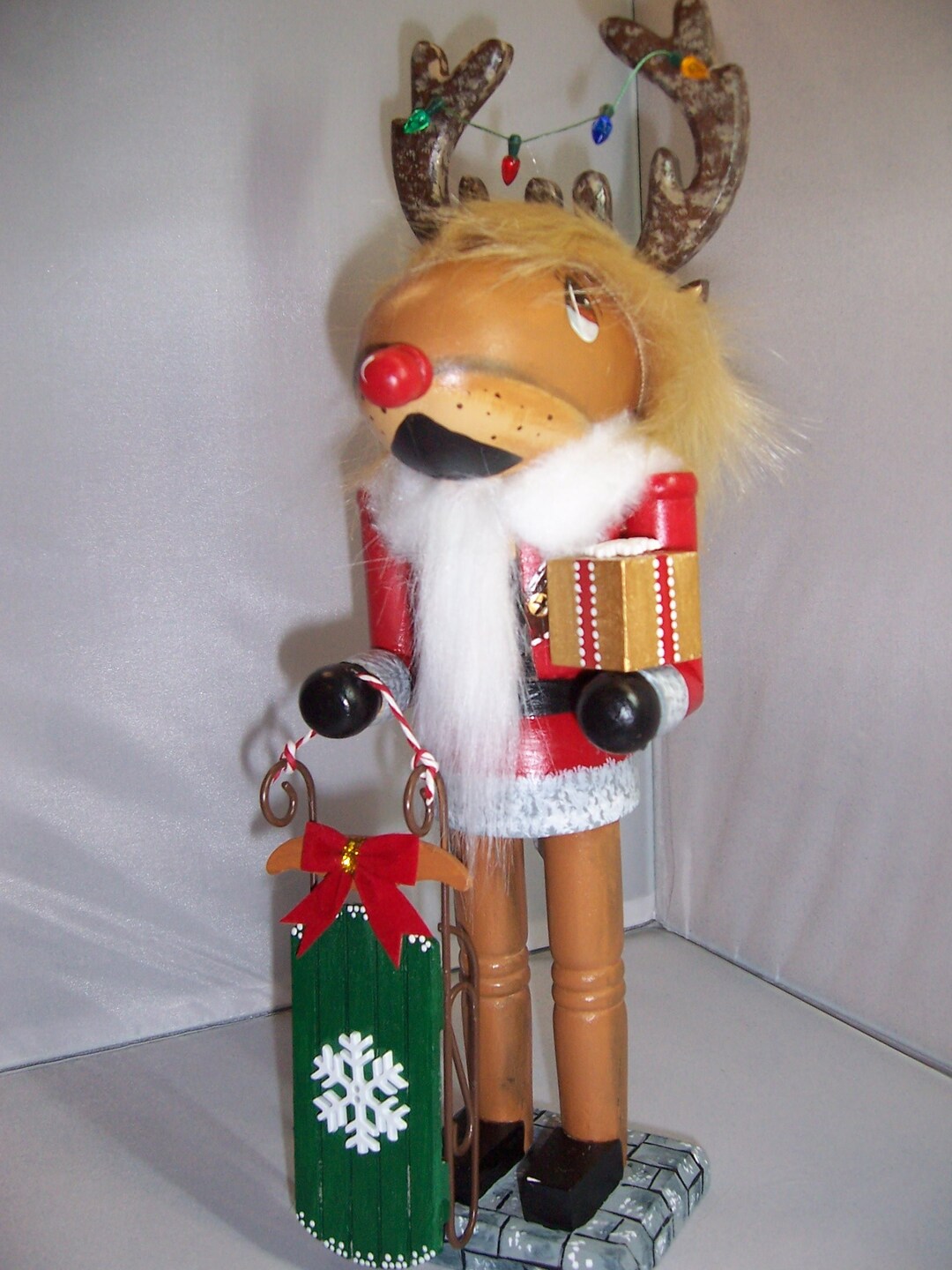 Rudolph Hand Painted Nutcracker - Etsy