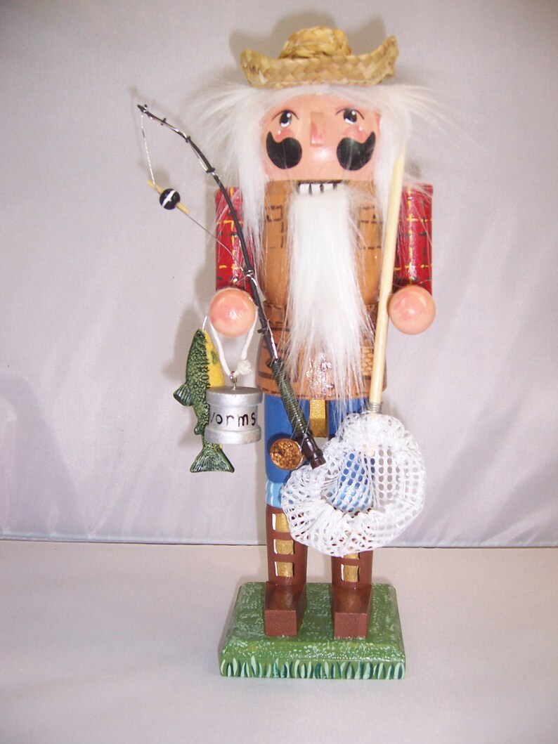 Fisherman Hand Painted Nutcracker - Etsy