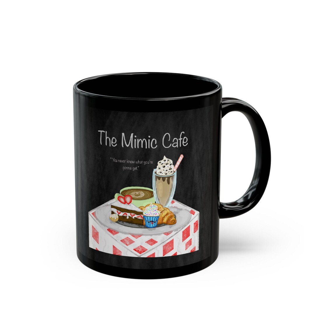 The Mimic Café Enchanted Table Black Mug 11oz Fantasy Foodie Cup - Etsy