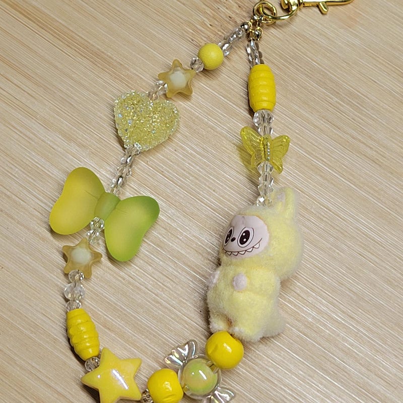 Labubu Yellow With Heart - Etsy