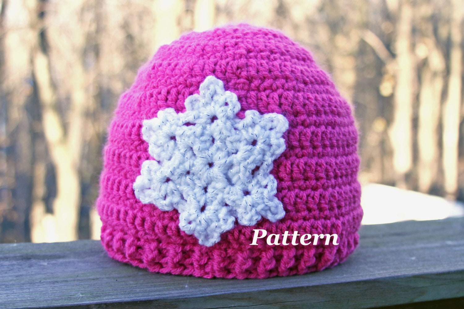 PATTERN: Snowflake Beanie Crochet Hat Crochet Winter Cap - Etsy