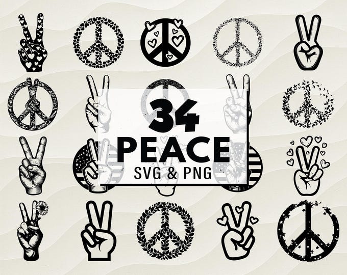 Peace Mandala SVG / Peace Sign Cut File / Mandala Silhouette / Peace ...
